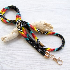PDF for Native Tribal Lanyard or Necklace, Bead Crochet Lanyard Pattern ...
