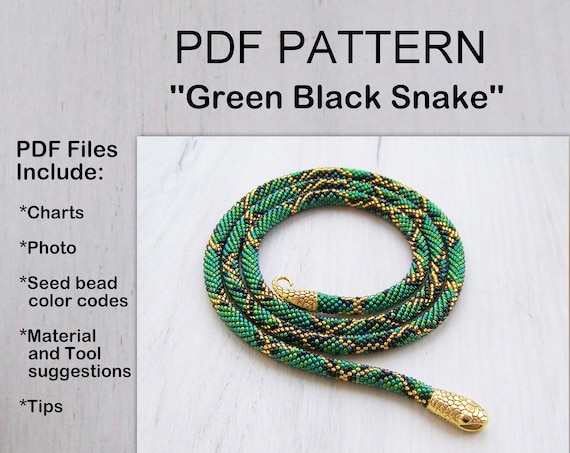 Bead Crochet Snake Pattern PDF Seed Beads Necklace Pattern - Etsy