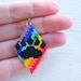 Rainbow Paw Brick Stitch Earrings PDF Pattern, Modern Pride Rhombus ...
