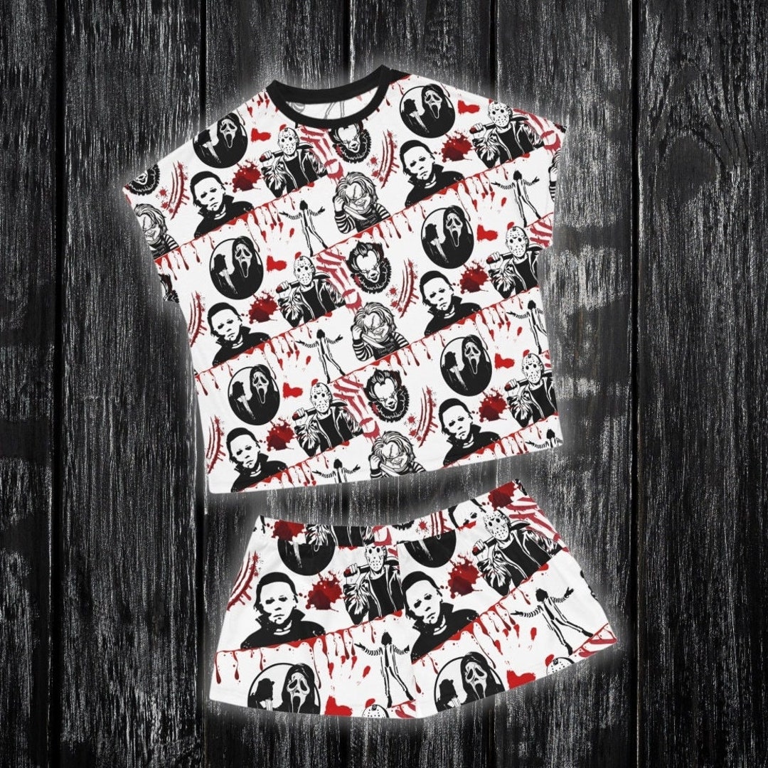 Horror Movie Gift Pyjamas for Woman Horror Movie Pajama Set for Scary ...