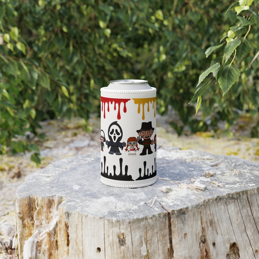 Horror Movie Icon Inspired Stubby Cooler Scary Film Buff Beer Can ...