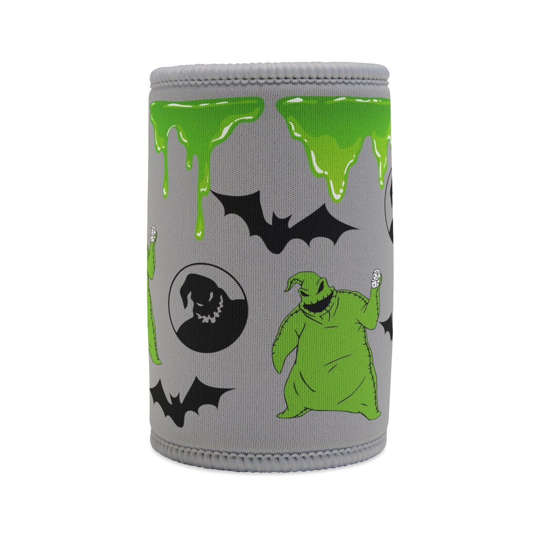 Halloween Inspired Green Slime Stubby Cooler Oogie Bats Beer Can Holder ...