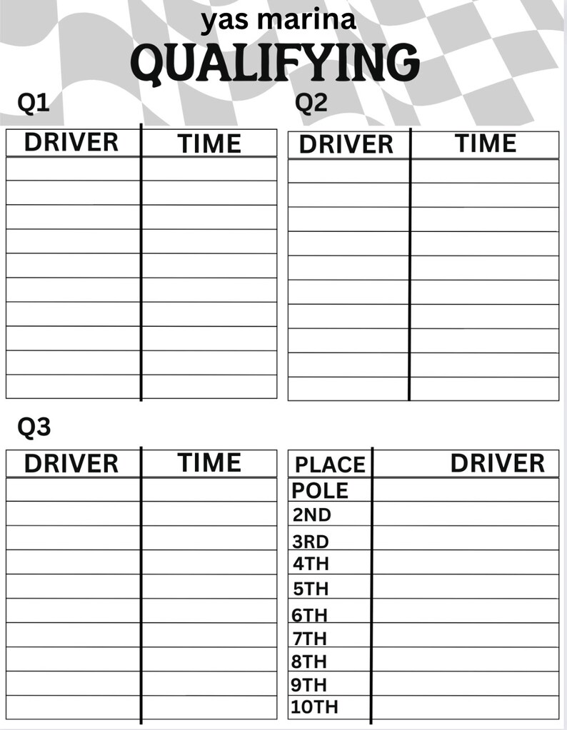 Formula One 2024 Race Diary Formula One Track Race Day Log Book Racing ...