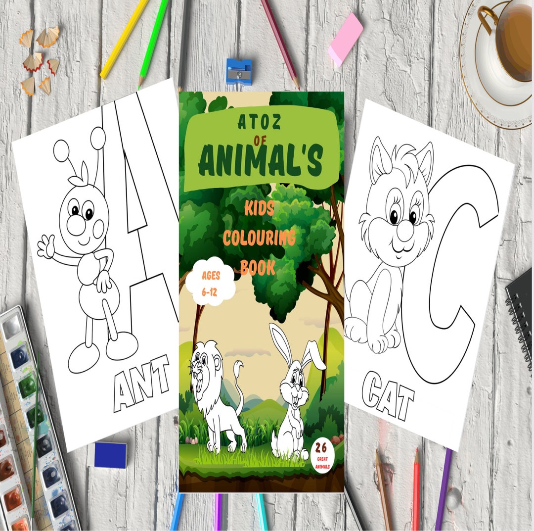 Animal Colouring Book for Kids Coloring for Toddlers Easy Coloring ...