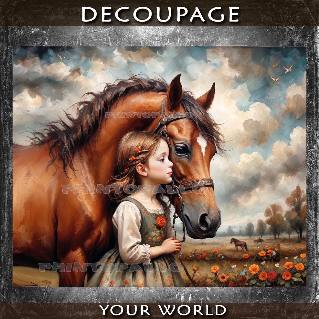 3 Sheet of Tissue Paper for Decoupage 18lbs - Little Child With Her ...