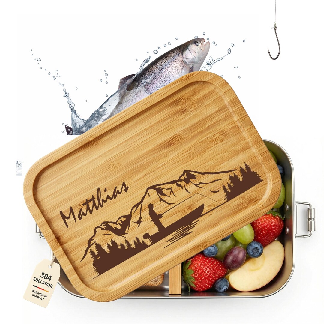 Personalized Fishing Lunchbox – Stainless Steel Lunch Box With ...