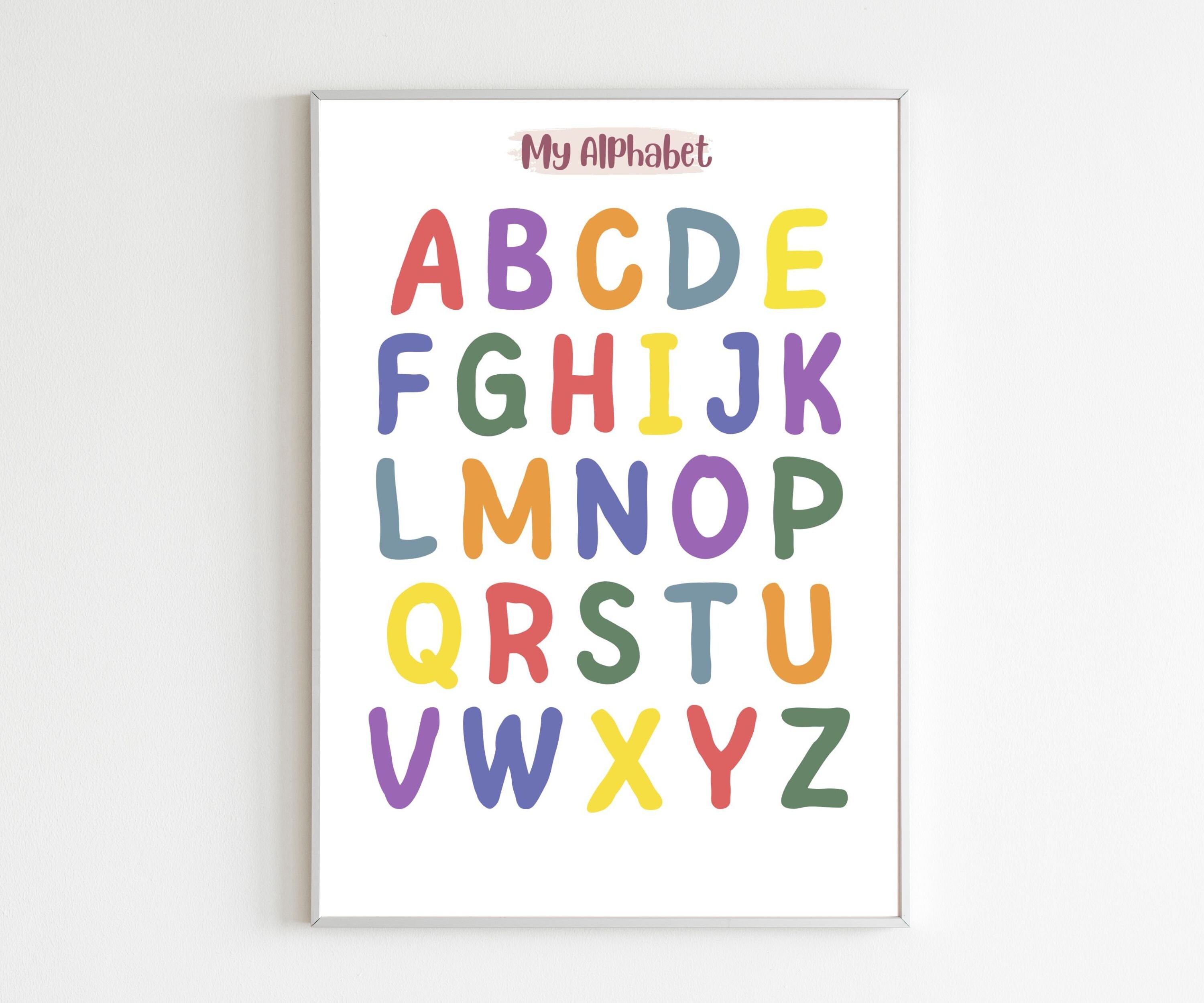 Alphabet, Numbers, Days of the Week Print - Etsy
