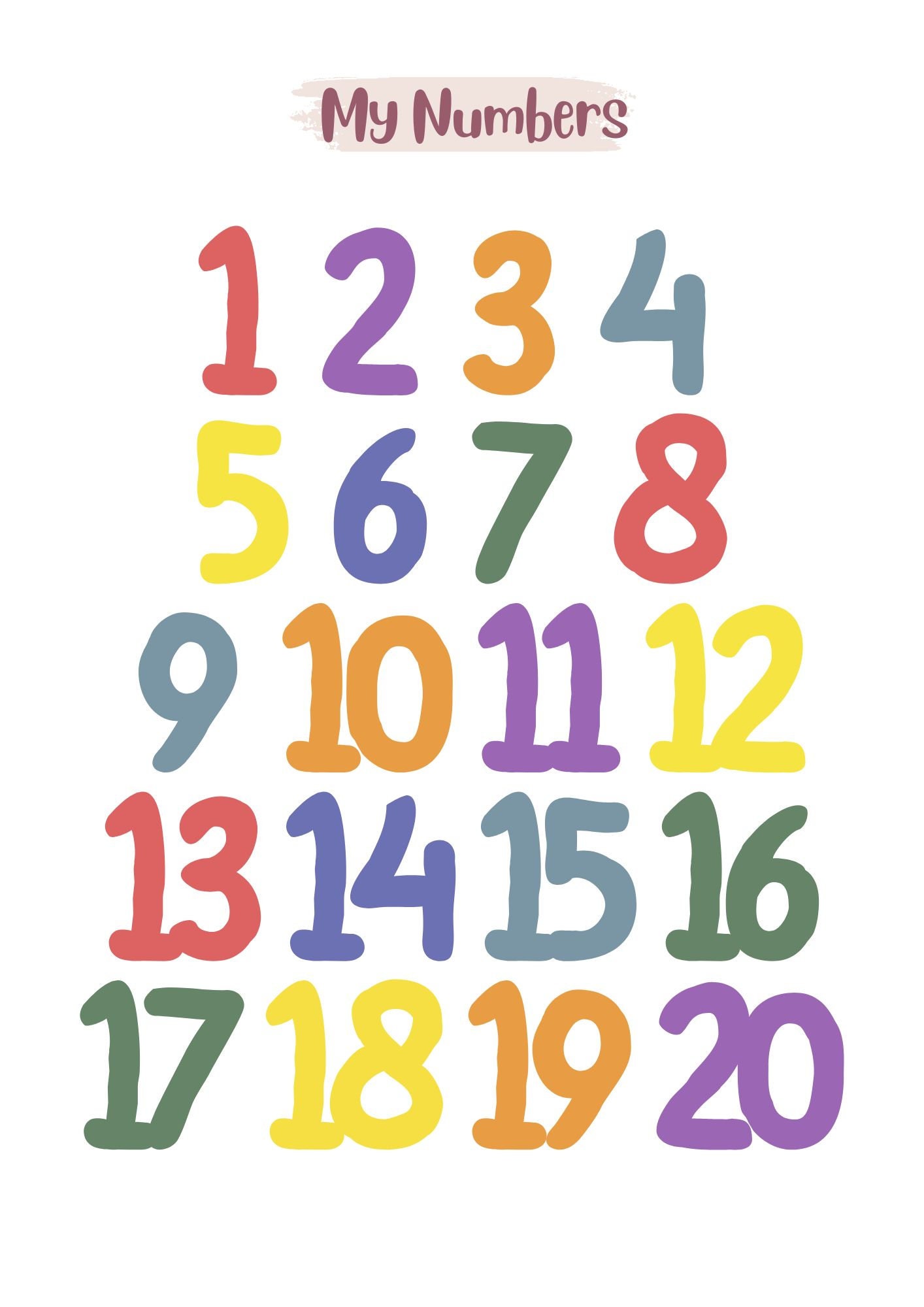 Alphabet, Numbers, Days of the Week Print - Etsy
