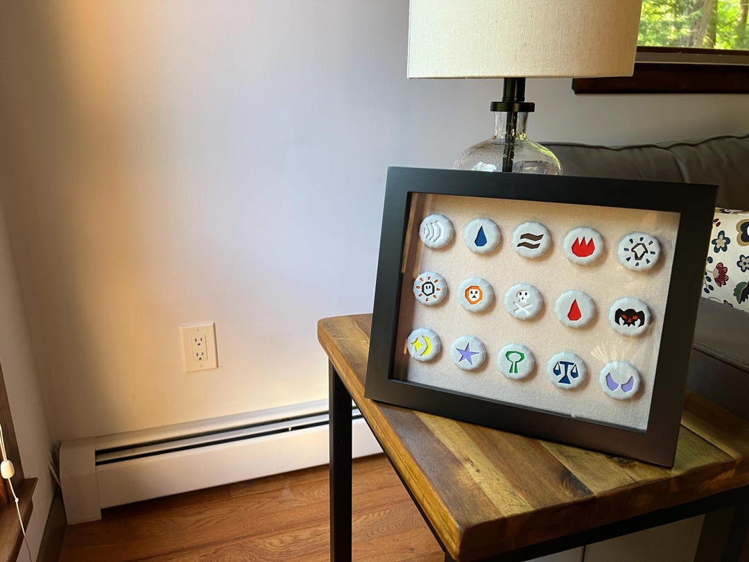 OSRS Rune Shadow Box - Runescape Framed Runes - OSRS Gifts - Etsy