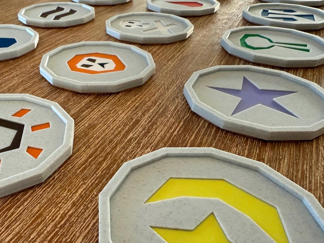 Rune Coasters - Old School Runescape - 3D Printed OSRS Coasters With ...