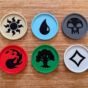 MTG Mana Coasters - Magic the Gathering - 3D Printed MTG Coasters With ...
