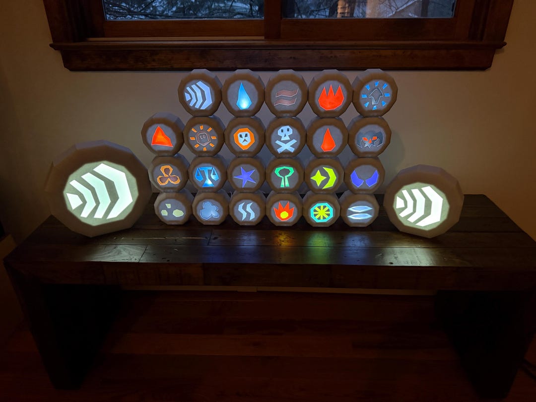 OSRS Rune Lamp - Glowing Runescape 3D Printed Rune Lamp - OSRS Gifts - Etsy