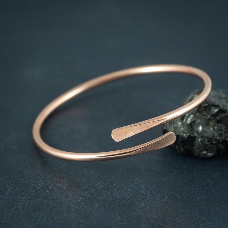 Adjustable Dainty Stacking Pure Copper Bangle Bracelet Gifts - Etsy