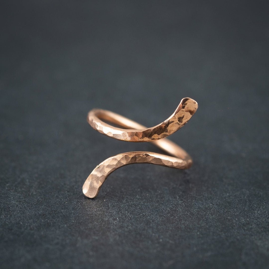 Hammered Handmade Copper Ring, Minimalist Adjustable Rings, Arthritis ...