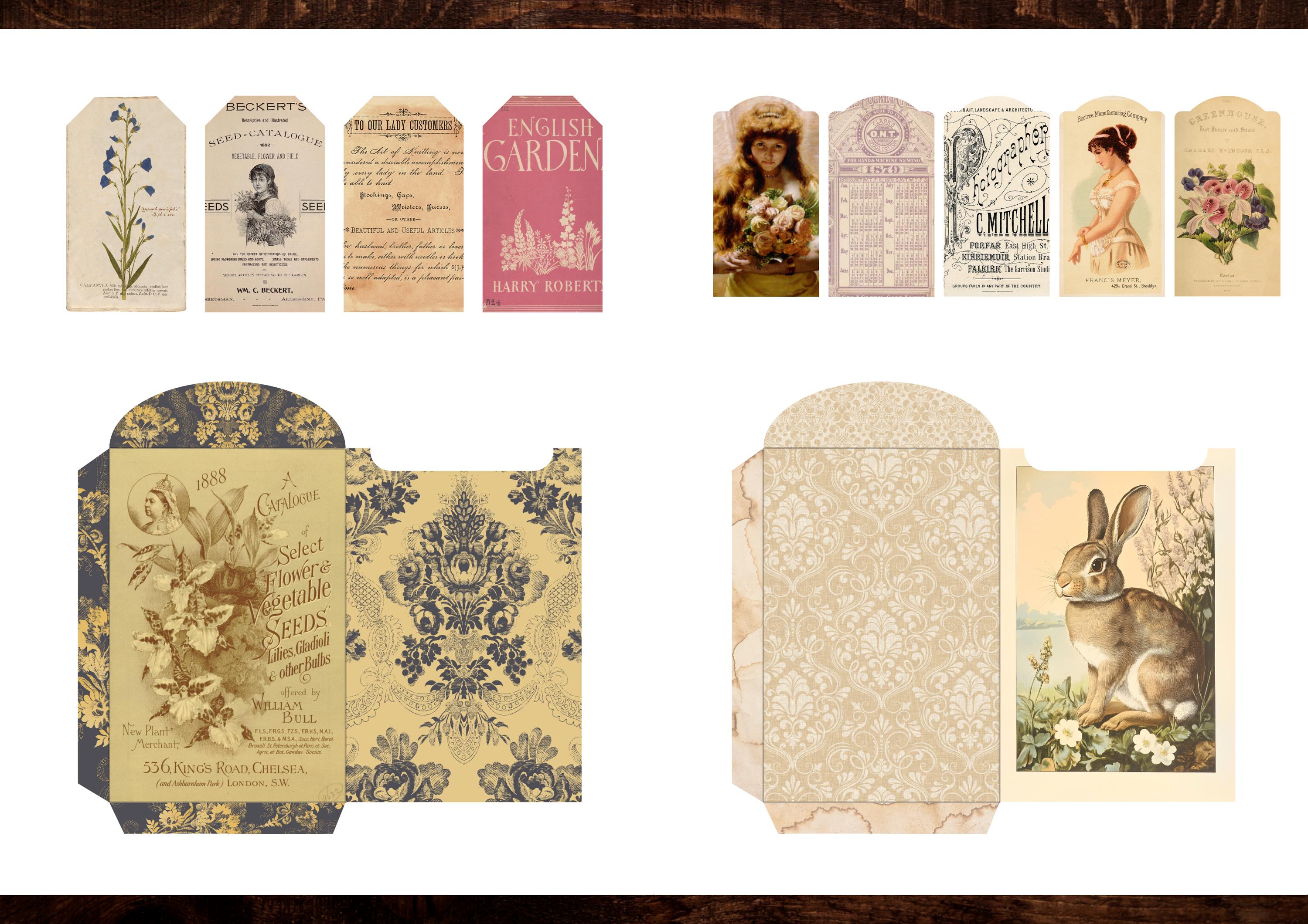 Victorian Envelope Kit | Printable Envelopes & Tags | Vintage Junk ...