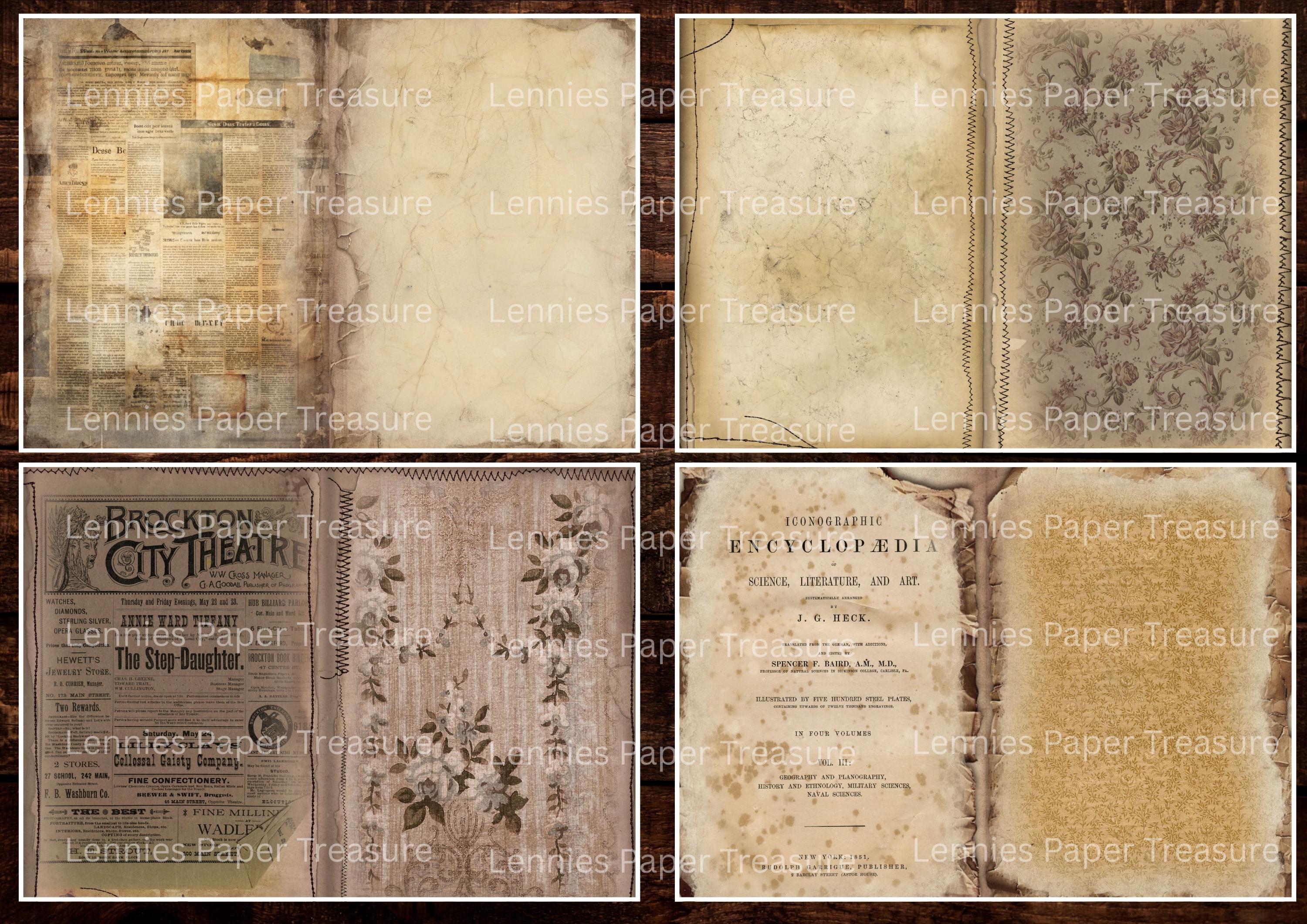 Vintage Grunge Junk Journal Kit | Printable Old Antique Pages ...