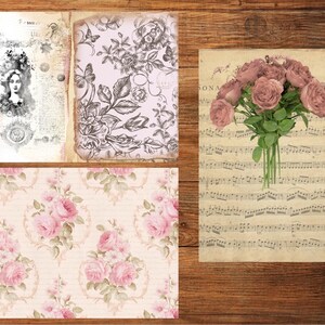 Starlets Vintage Paper Pack | Printable Junk Journal Pages | Antique ...
