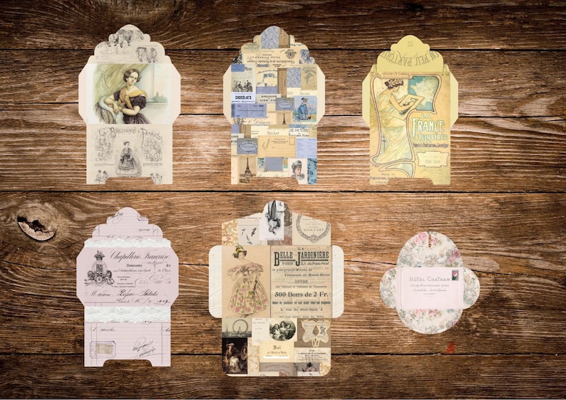 Vintage French Envelopes Printable Kit | Antique Envelope Set | Shabby ...