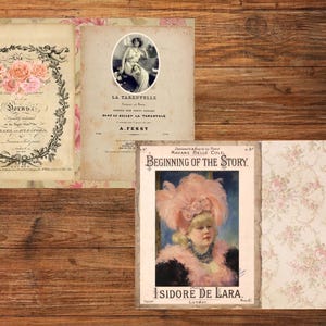 Starlets Vintage Paper Pack | Printable Junk Journal Pages | Antique ...