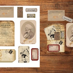Grungy Vintage Loaded Pocket Tags | Digital Download | Junk Journal Tag ...