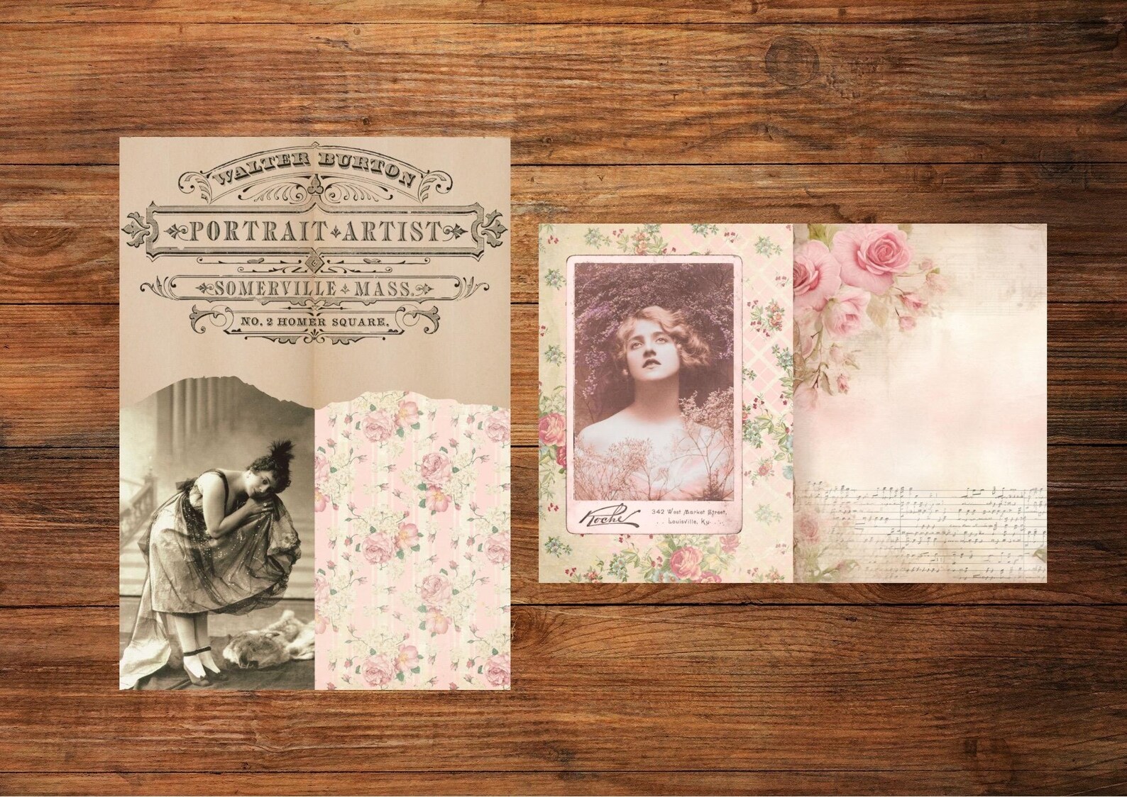 Starlets Vintage Paper Pack | Printable Junk Journal Pages | Antique ...