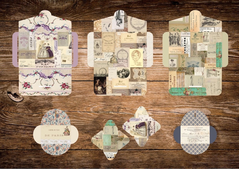 Vintage French Envelopes Printable Kit | Antique Envelope Set | Shabby ...