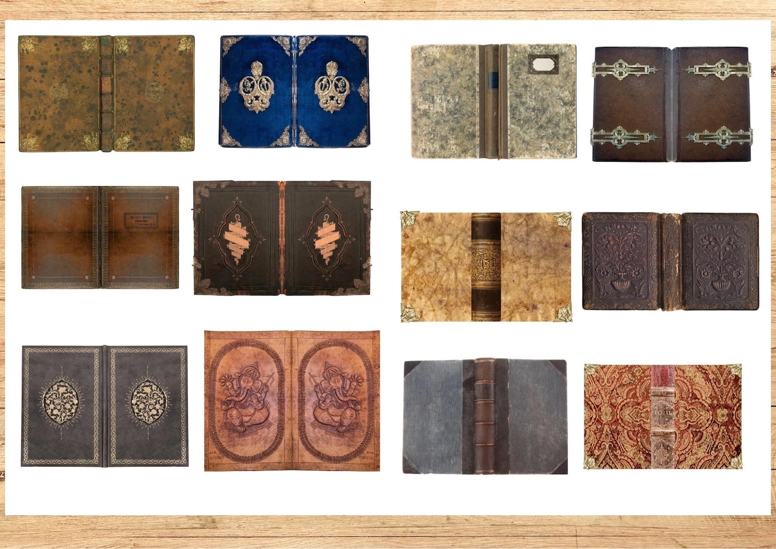 Miniature Antique Book Covers | Digital Printable | Mini Vintage Books ...