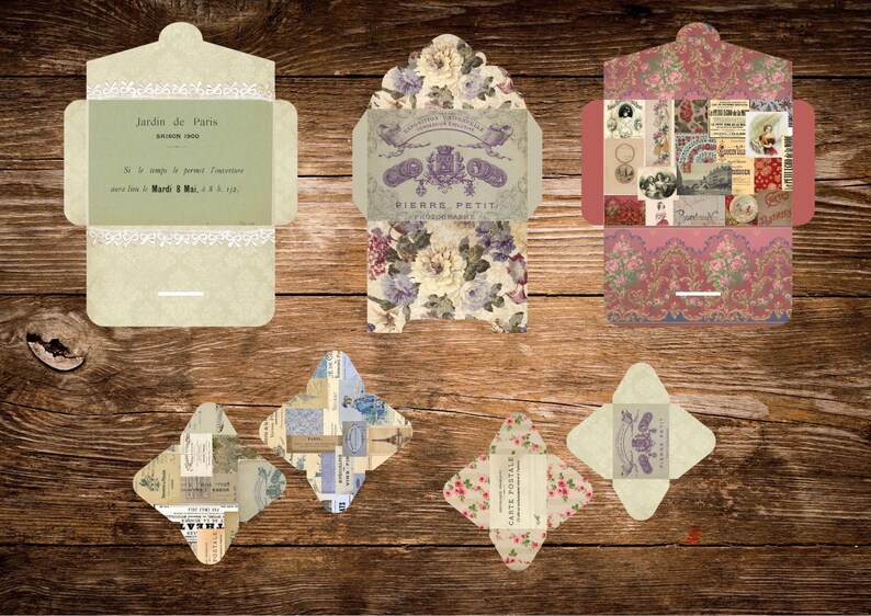 Vintage French Envelopes Printable Kit | Antique Envelope Set | Shabby ...
