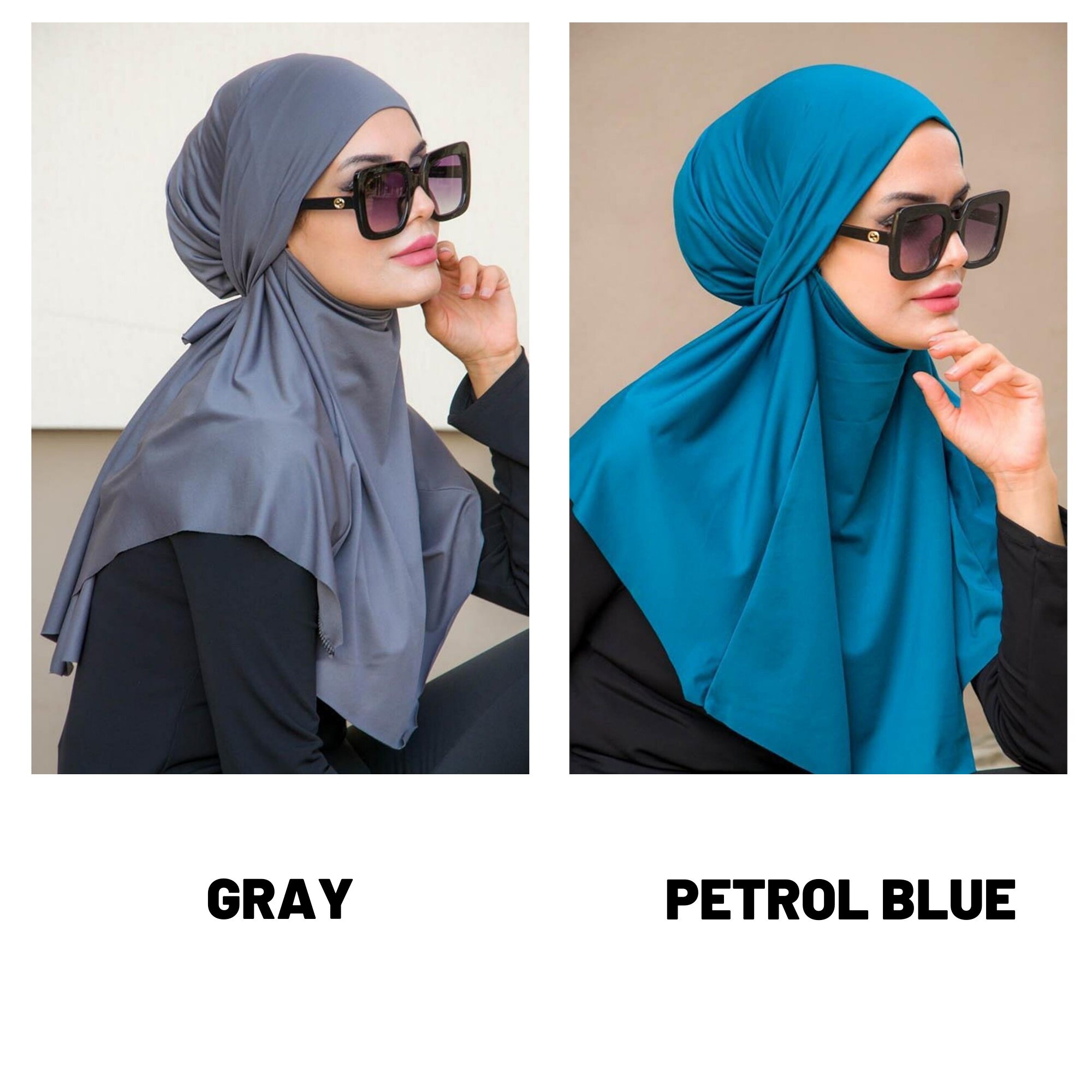 Black Oversize Hijabtie Back Instant Hijabready to Wear - Etsy