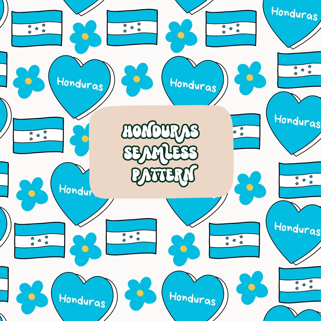 Honduras Seamless Pattern, Hispanic Heritage Digital Paper, Honduras ...