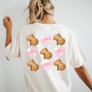 Coquette Preppy Capybara Png, Cute Capybara Sublimation Design ...