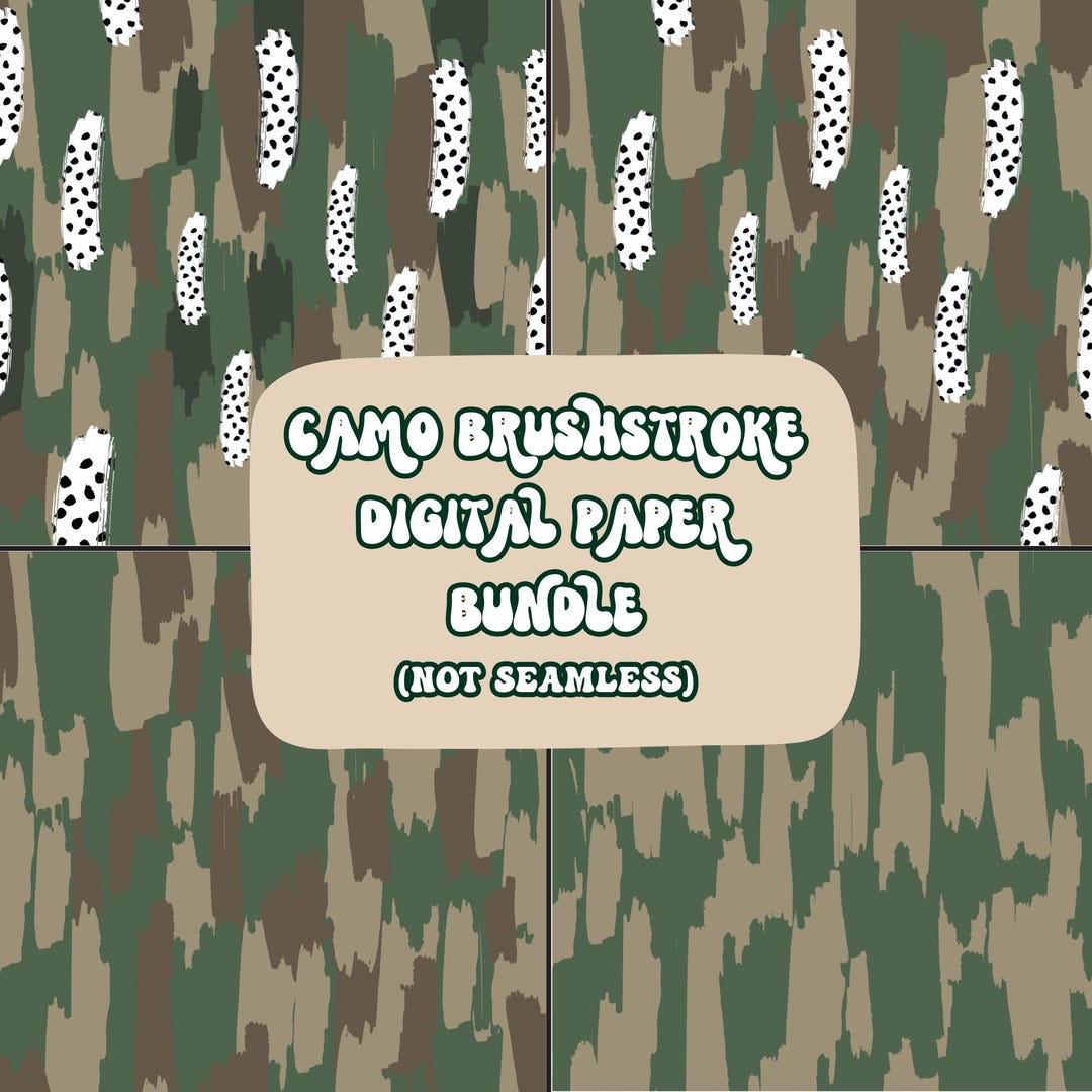 Hunting Camo Pattern, Camo Digital Paper Bundle, Camouflage Pattern ...