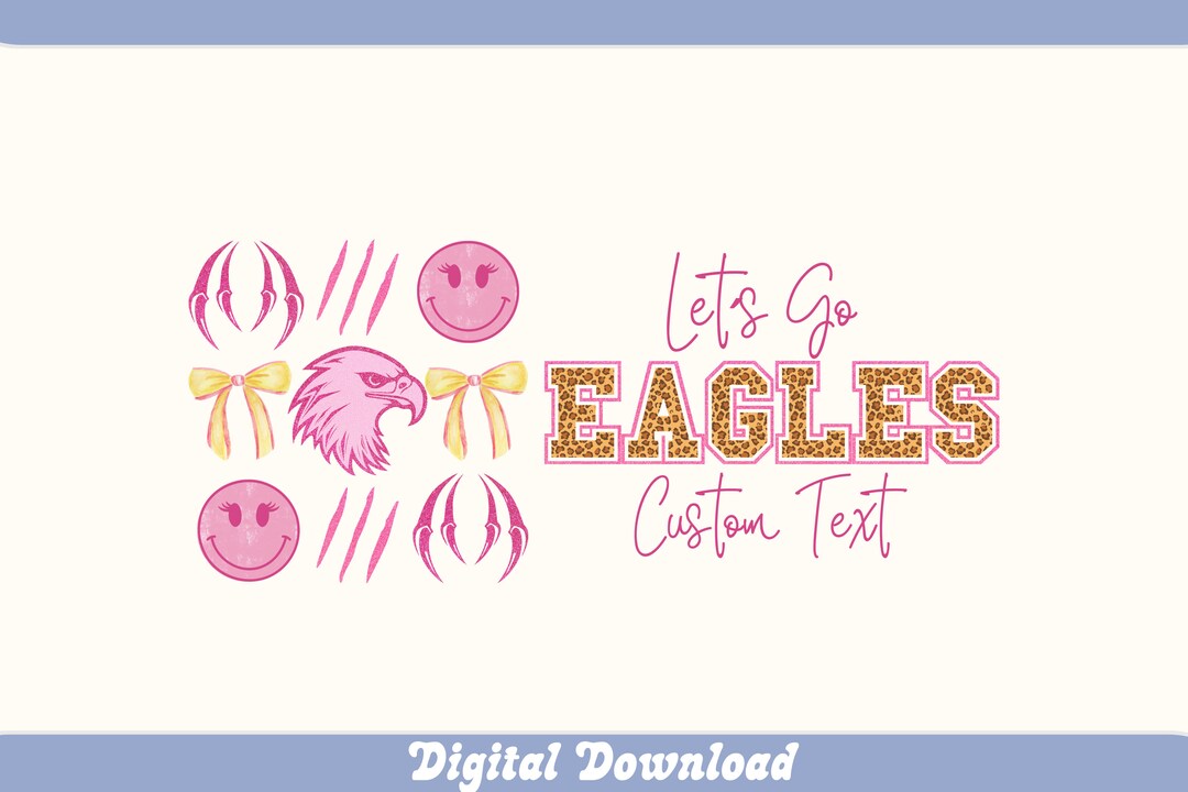 Custom Eagles Png, Preppy High School Mascot, Sublimation, Preppy Eagle ...