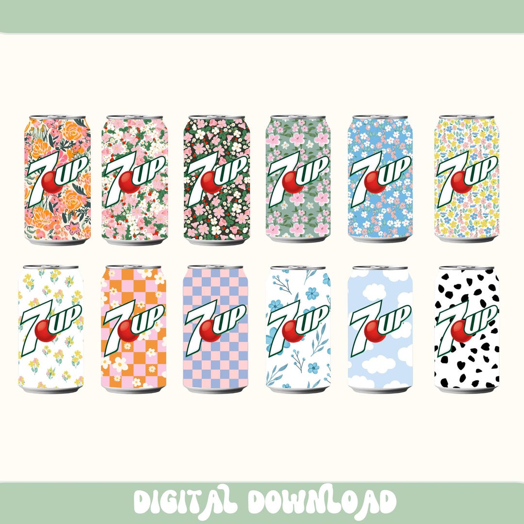 Cute Soda Can DTF Bundle, Preppy Soda Can Clipart, Girly Soda Decal ...