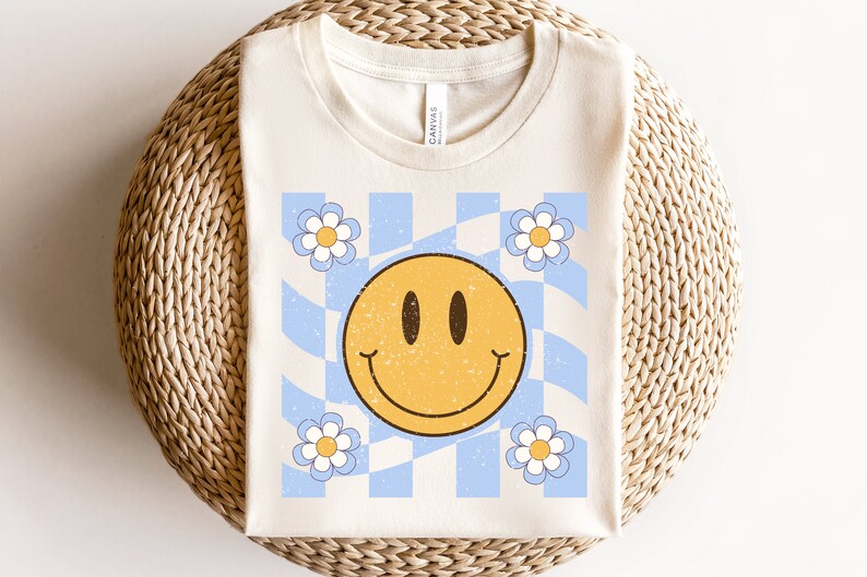 Checkered Daisy Flower Svg Bundle, Groovy Daisy Bundle, Psychedelic ...