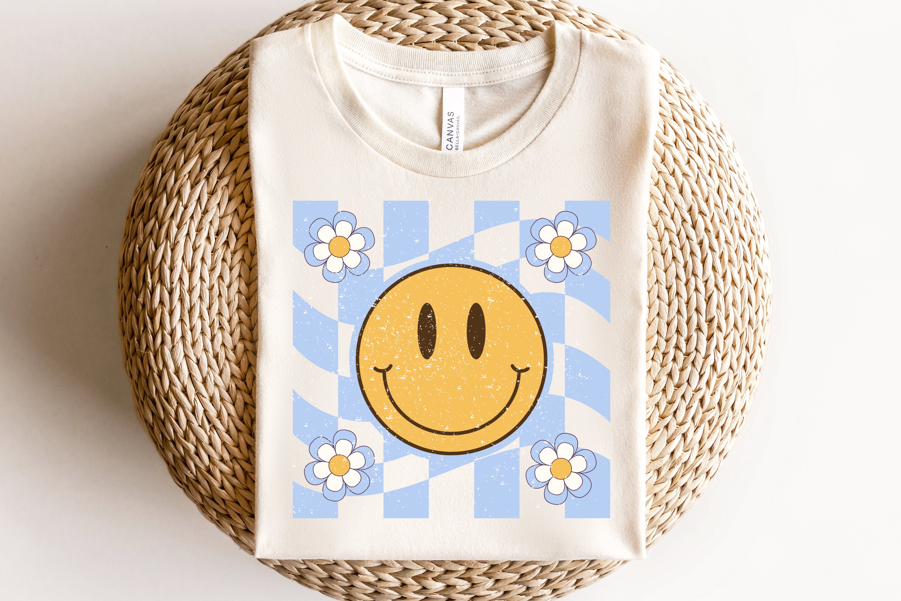 Checkered Daisy Flower Svg Bundle, Groovy Daisy Bundle, Psychedelic ...