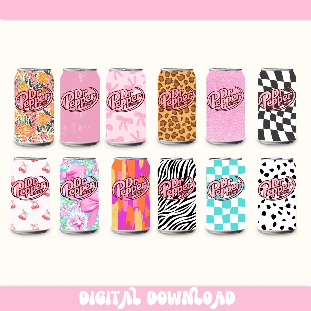 Coquette Soda Can Png Bundle, Preppy Soda Sublimation, Leopard Soda ...
