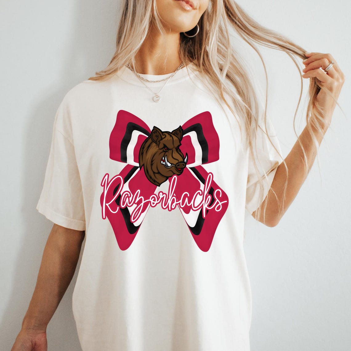 Preppy Razorbacks Mascot Png, Coquette Razorbacks Png, Mascot Bow Png ...