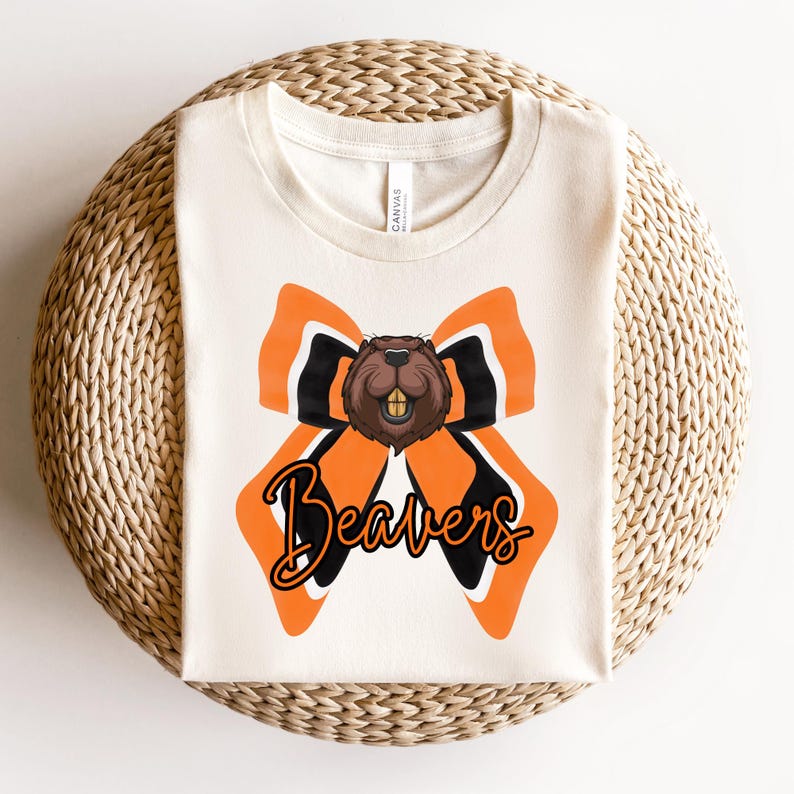 Preppy Beavers Mascot Png, Coquette Beavers Png, Mascot Bow Png, Preppy ...