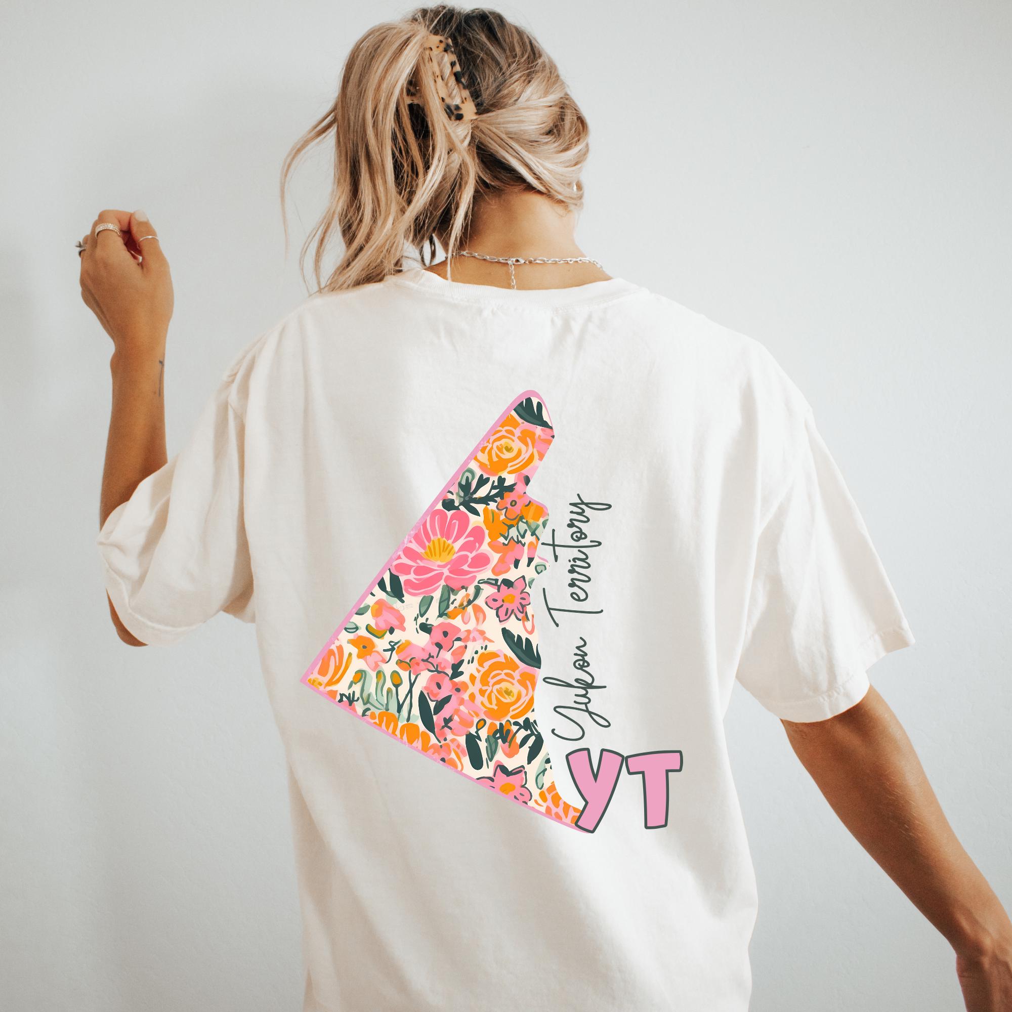 Preppy Yukon Png, Floral Yukon Map, Sublimation, Preppy Yukon Canada ...
