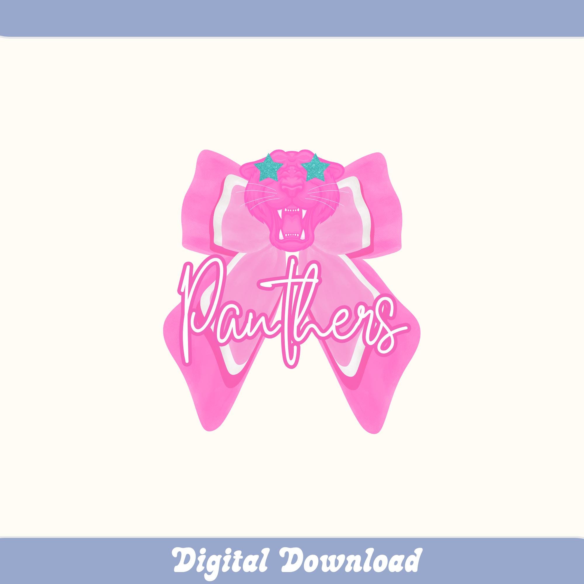 Preppy Pink Panther Png, Preppy Panthers Png, Go Panthers, Sublimation ...