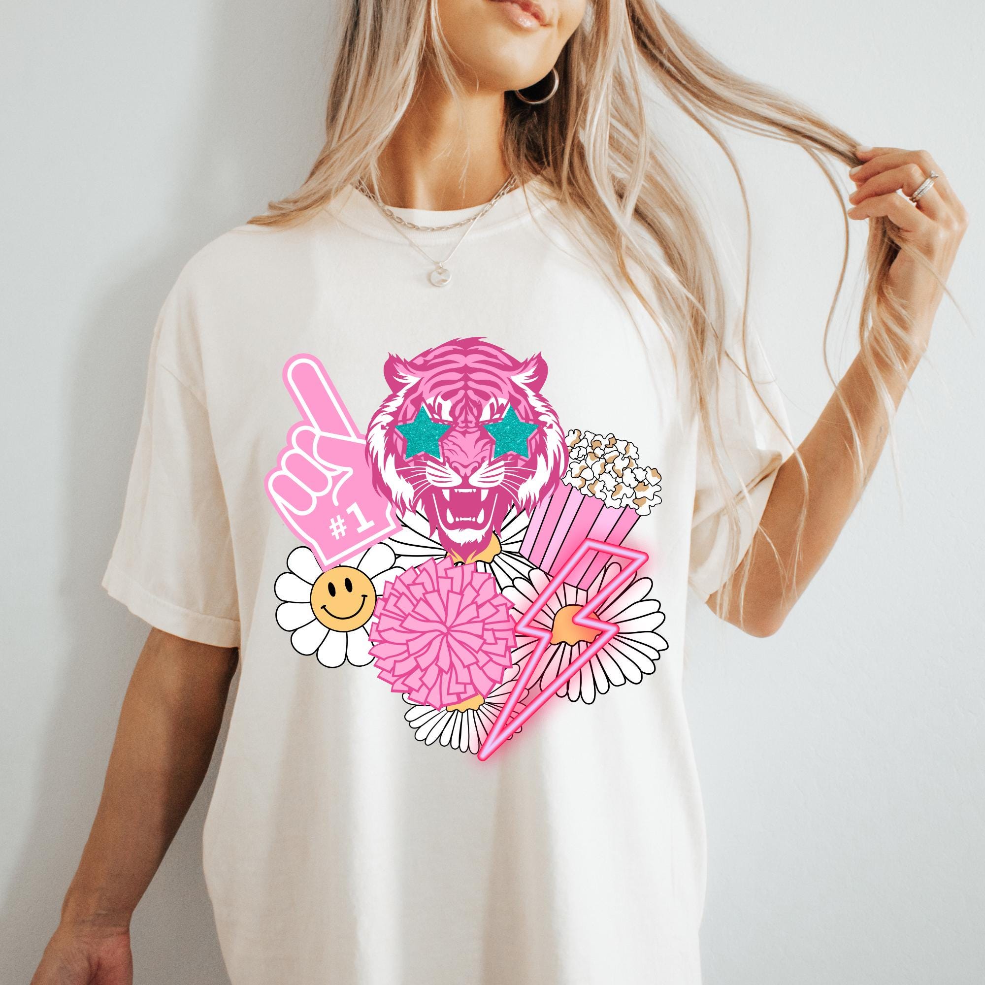 Preppy Tiger Png, Lets Go Tigers, Sublimation, Tigers High School ...