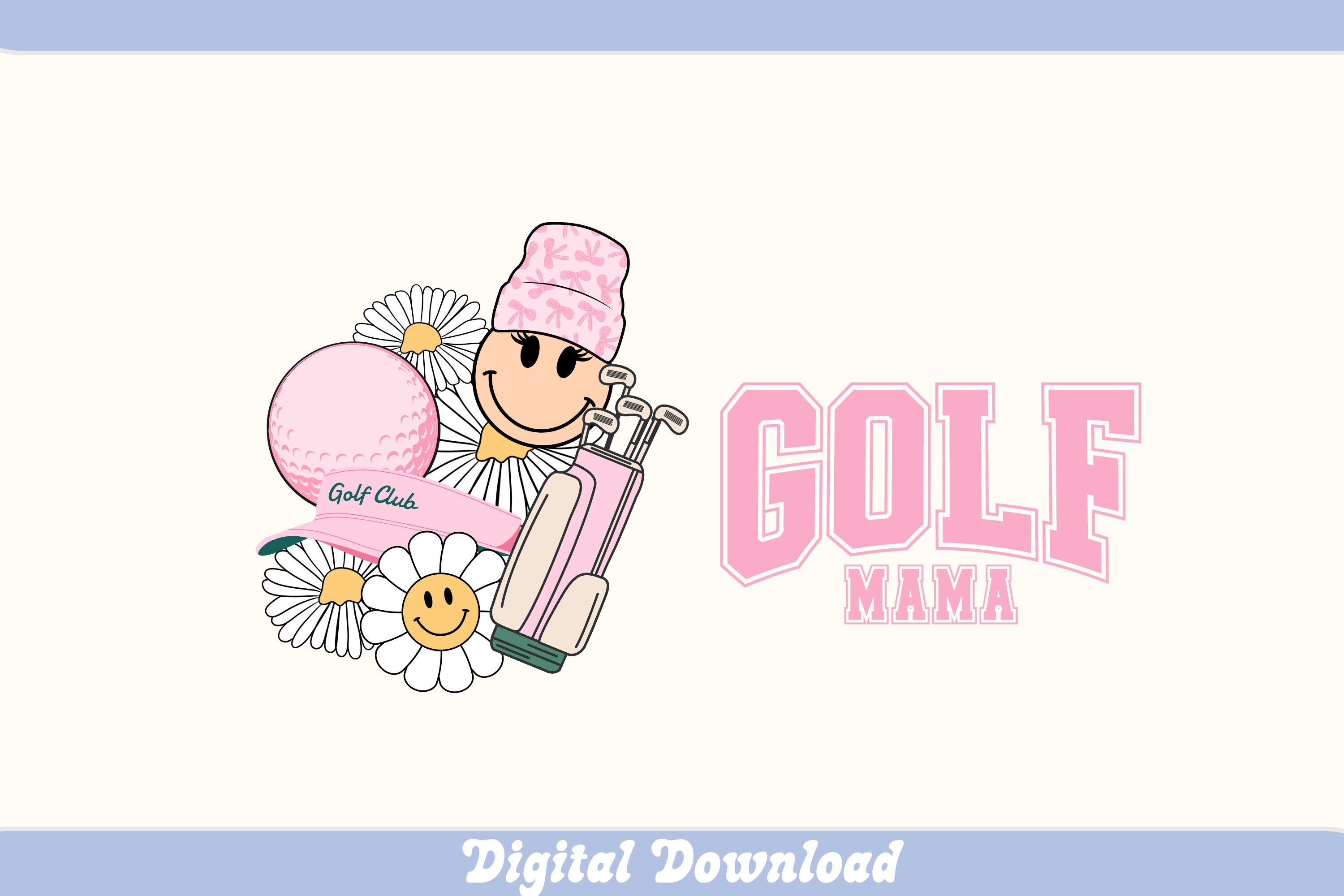 Golf Mom Png, Trendy Coquette Golf Mom Sublimation Design, Front and ...