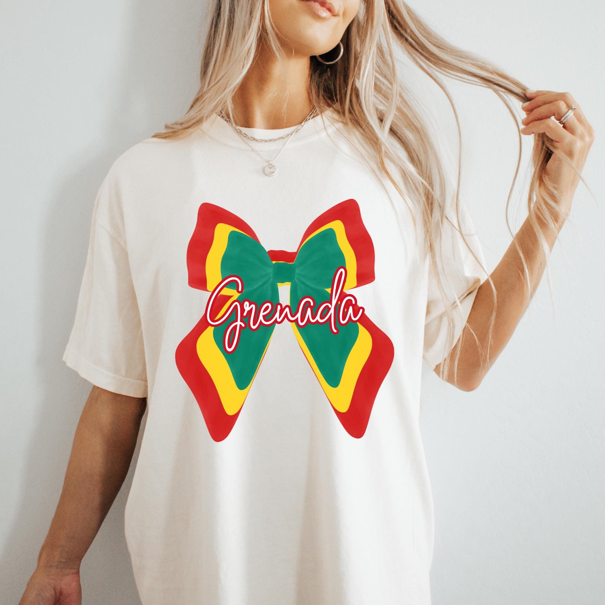 Grenada Flag Png, Coquette Grenada Bow Png, Sublimation, Grenada Vacation, Caribbean Girl png ...