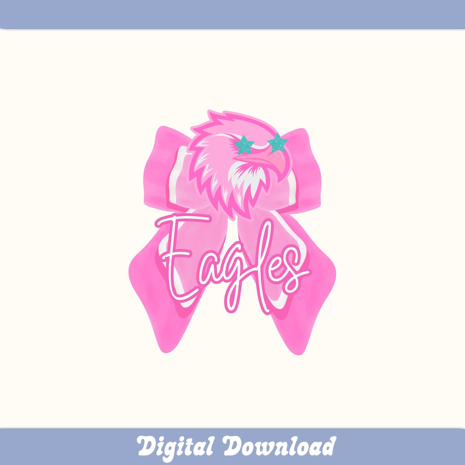 Preppy Pink Eagle Png, Preppy Eagles Png, Go Eagles, Sublimation, Faux ...