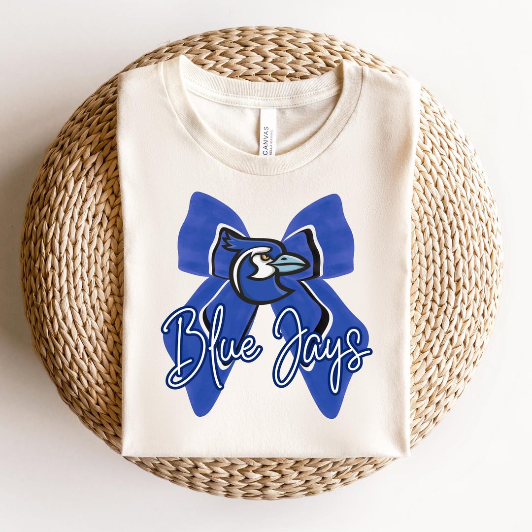 Preppy Blue Jays Mascot Png, Coquette Blue Jays Mascot, Mascot Bow Png ...
