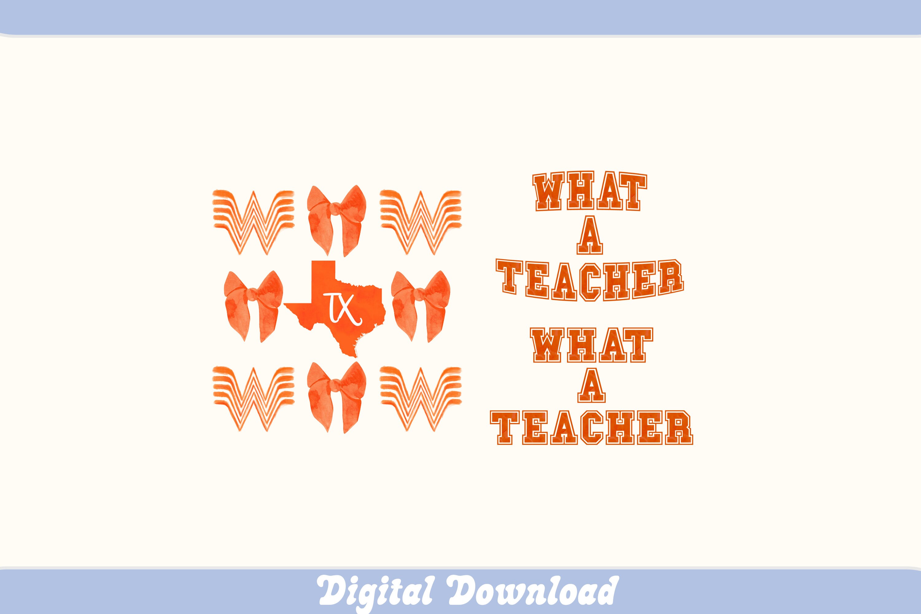 Preppy Whataburger Teacher Png, Whatateacher Png, Coquette, Bundle ...