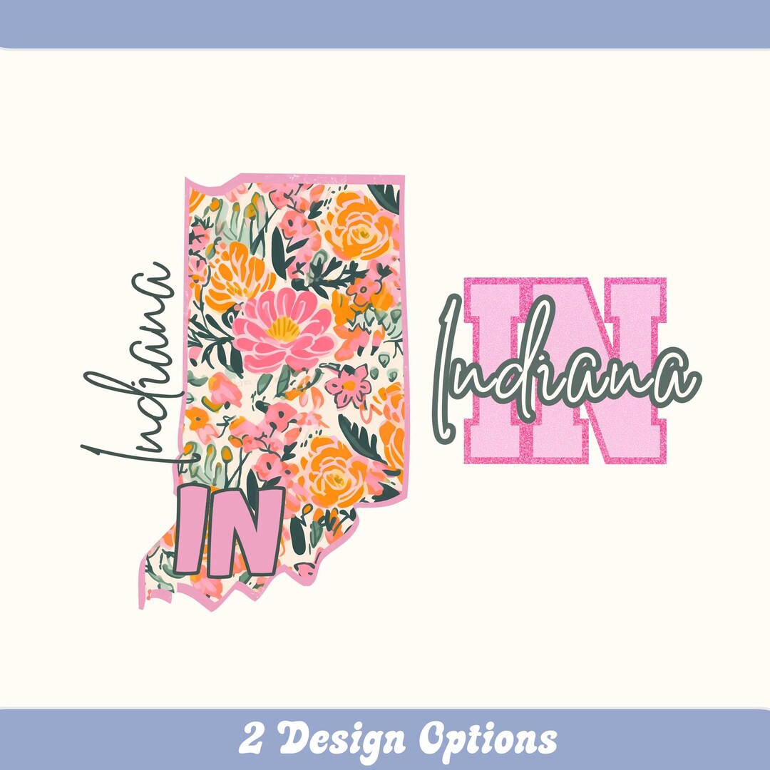 Preppy Indiana State Png, Coquette State, Varsity Indiana, Indiana Girl ...