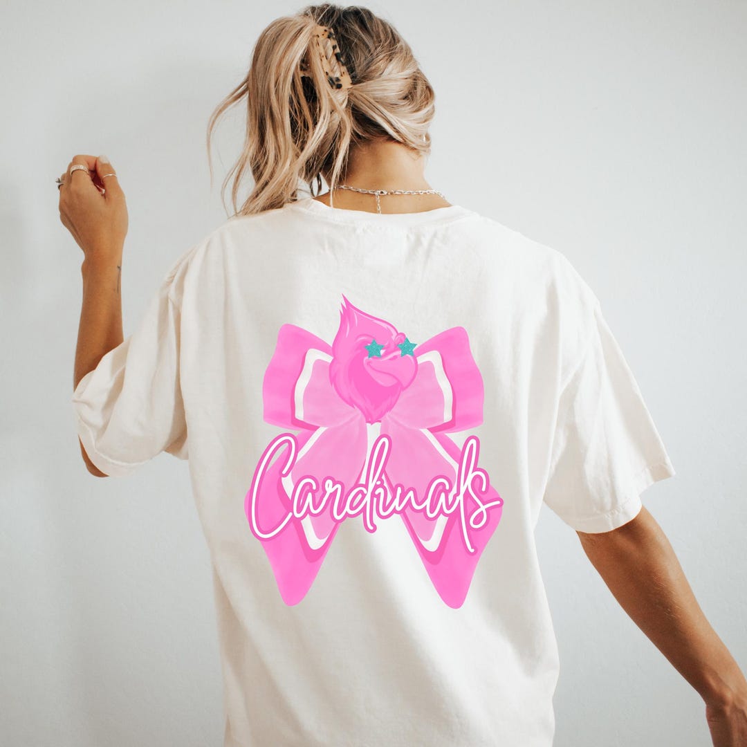 Preppy Pink Cardinal Png, Hot Pink Cardinals Mascot, Sublimation, Faux ...