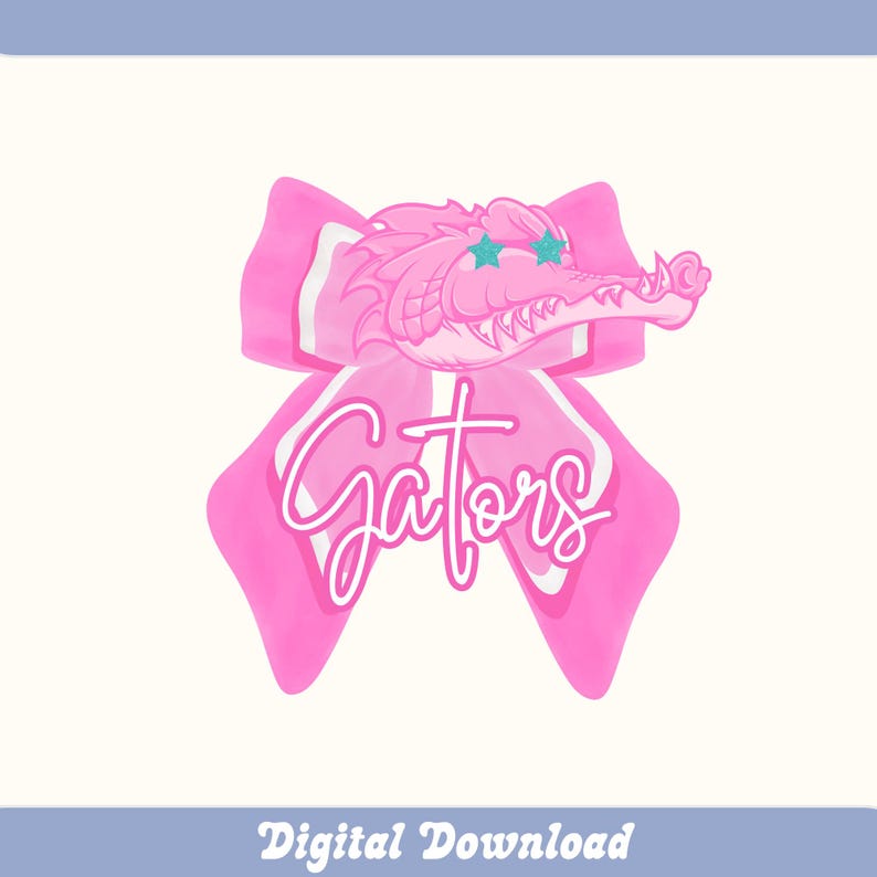 Preppy Pink Gator Png, Preppy Gators Png, Go Gators, Sublimation, Faux ...